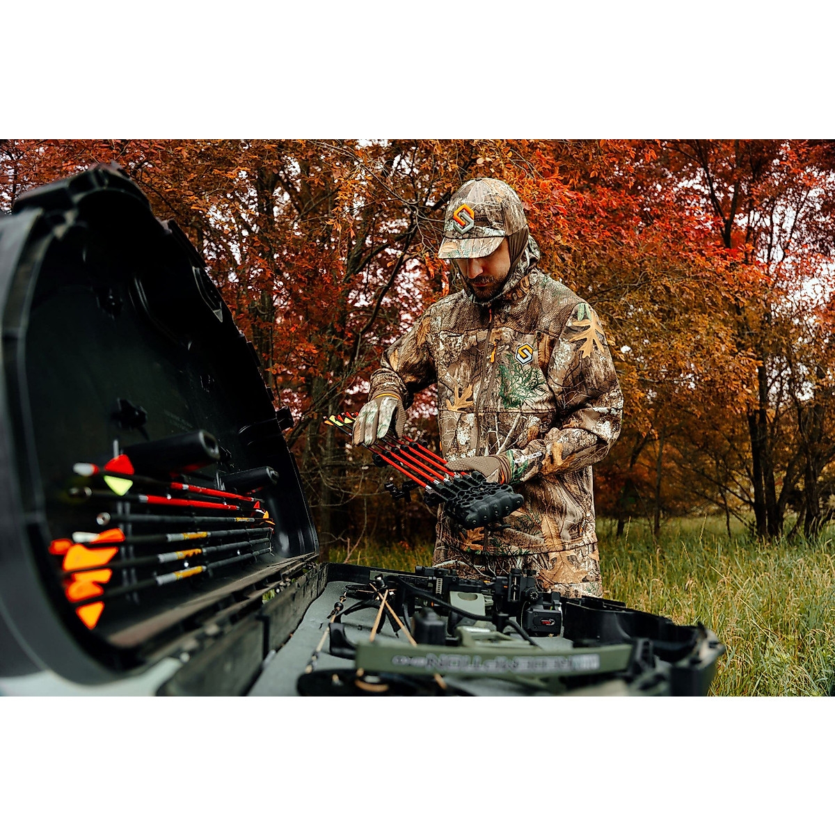 ScentLok Savanna Lightweight Camo Shooter Gloves for Hunting and Outdoor Use (Realtree Edge, Large)