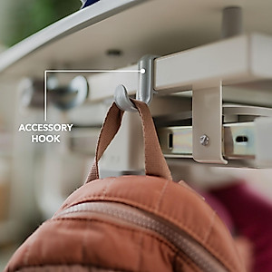 Mount-It! Kids Desk and Chair Set Height Adjustable up to 30" Ergonomic Kids Desk School, Kids Table and Chairs for Student 26" x 18" Tabletop with Pencil Drawer, 3-10 Age Children, Grey