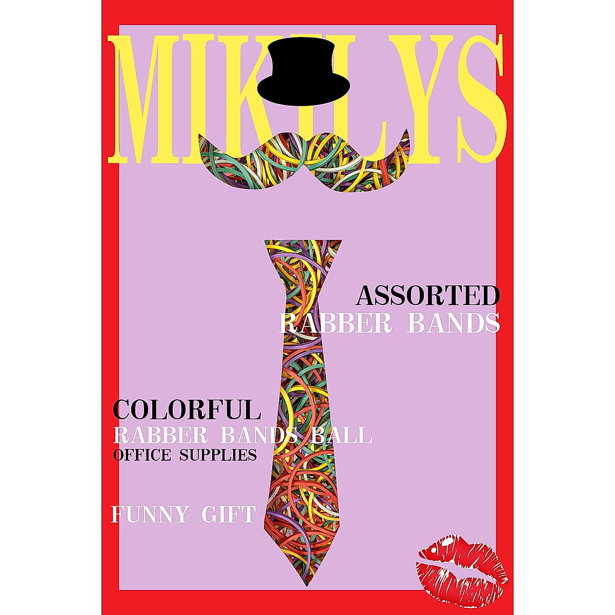 Mikily's 5 Colors Rubber Bands Ball for 0.33lb Office Supplies RubberBands