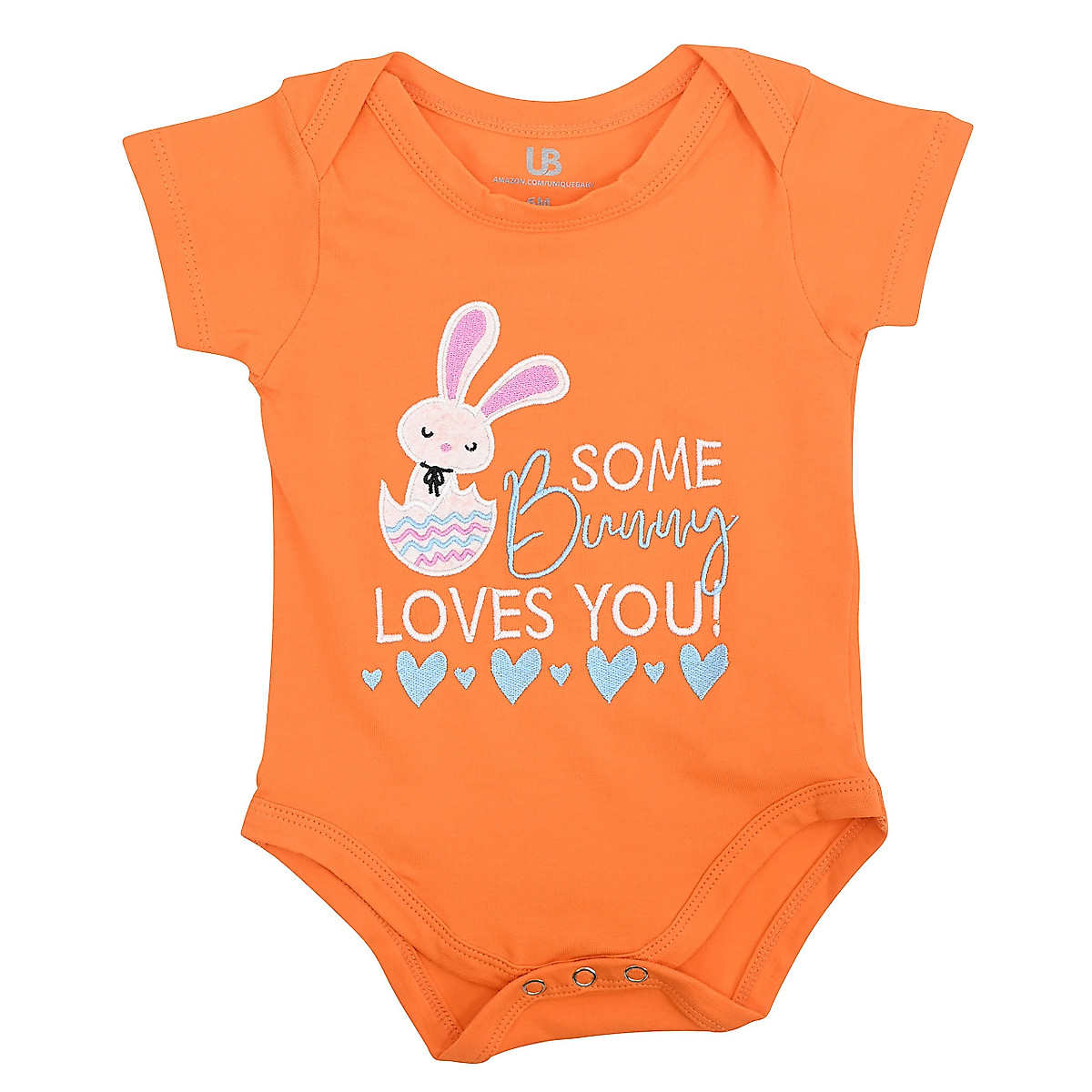 Unique Baby Unisex Some Bunny Loves You Easter Layette Set (6M, Orange)