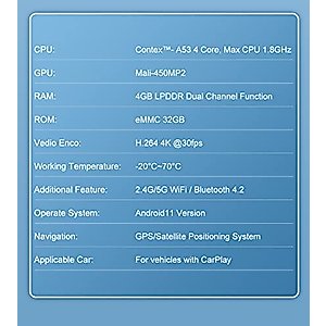 Smart World Company MMB 11.0 Android OS Video Streaming Adapter for Carplay and Android Auto Media interfaces enables app Download Music Video Navigation USB Type-C HDMI