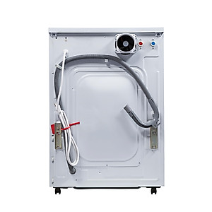 Equator All-in-One Washer Dryer VENTLESS/VENTED PET cycle 1.62cf/15lbs+Portability Kit in White (WHITE)