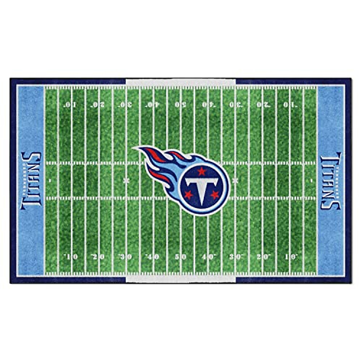 FANMATS 35167 Tennessee Titans 6 ft. x 10 ft. Plush Area Rug