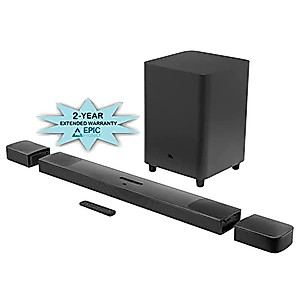 JBL BAR-9-1-TRUE-WIRELESS-SURROUND 9.1ch Surround Soundbar System with an Additional 2 Year Coverage by Epic Protect (2020)