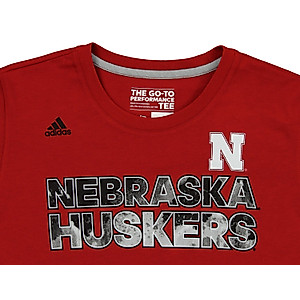 NCAA Women's Nebraska Cornhuskers Short Sleeve Performance Tee, Red Large