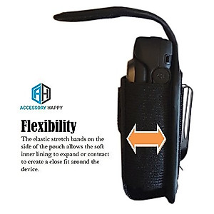 AH Small Horizontal Leather Pouch, Holster Flip Phone with Belt Clip Belt Loop Case Fits LG B470 Kyocera Cadence LTE Alcatel Go Flip/MyFlip FLIP Palm Phone Jitterbug and Most Flip Phones