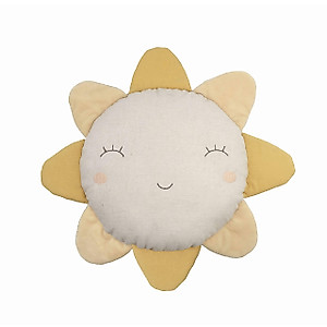 MON AMI Sunny Day Sun Shaped Pillow – 14.5”, Plush Floor Pillow & Decorative Cushion for Child’s Nursery, Bed or Couch, Cute Room Décor