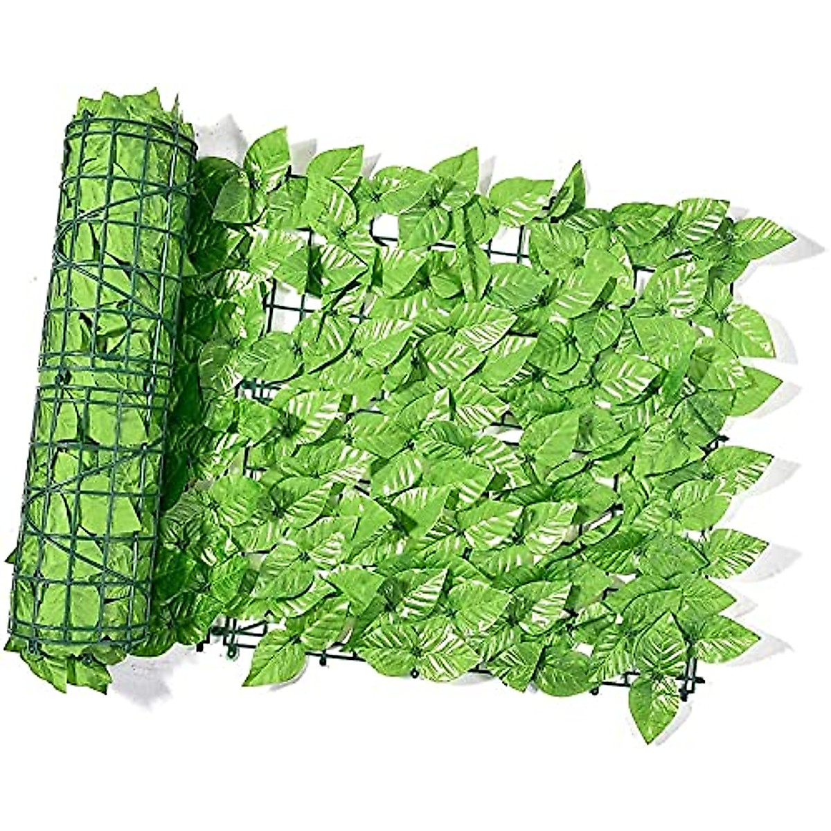 Expandable Faux Privacy Fence Artificial Ivy Leaf Hedge Roll Privacy Screen | Artificial Hedges Fence,Faux Ivy Vine Leaf Decoration UV Fade Protected for Balcony Patio (Size : 1×0.5m)