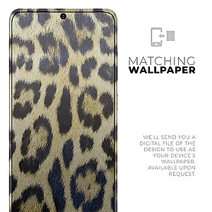 DesignSkinz Real Leopard Hide V3 2 Protective Vinyl Decal Wrap Skin Cover Compatible with The Samsung Galaxy S20 (Screen Trim & Back Glass Skin)