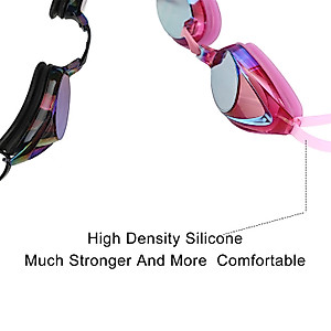 DARIDO Swim Goggles, Swimming Goggles 2 Pack Anti Fog UV Protection No Leaking for Adult, Men, Women, Youth