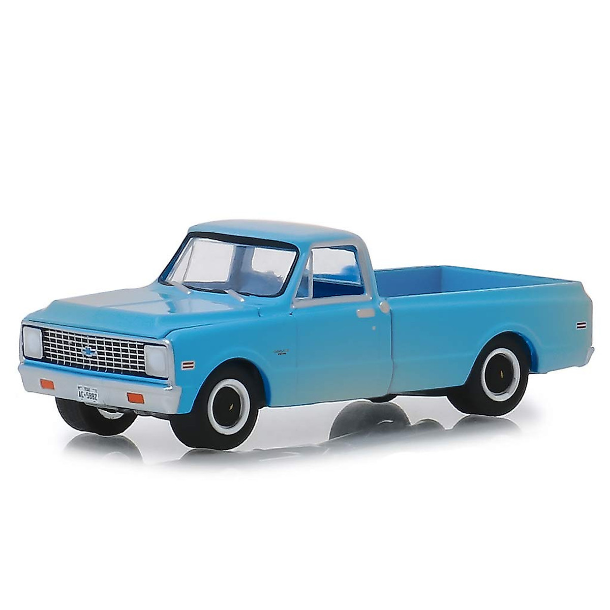 Greenlight 44820 B 1971 Chevrolet C-10 Pickup Truck Blue (Dusty) The Texas Chainsaw Massacre (1974) Movie Hollywood Series 22 1/64 Diecast Model Car