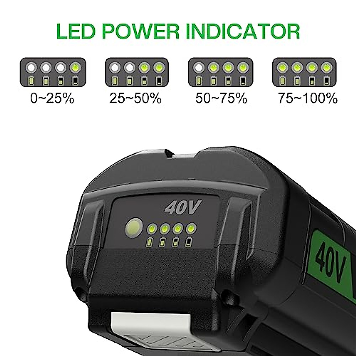 Powilling OP40501 40V 6.0Ah Battery Replacement for Ryobi 40V Lithium Battery Compatible with 40 Volt Ryobi Lithium Battery OP4050A OP4015 OP4026 OP4030 OP40301 OP4040 OP4050 OP40601