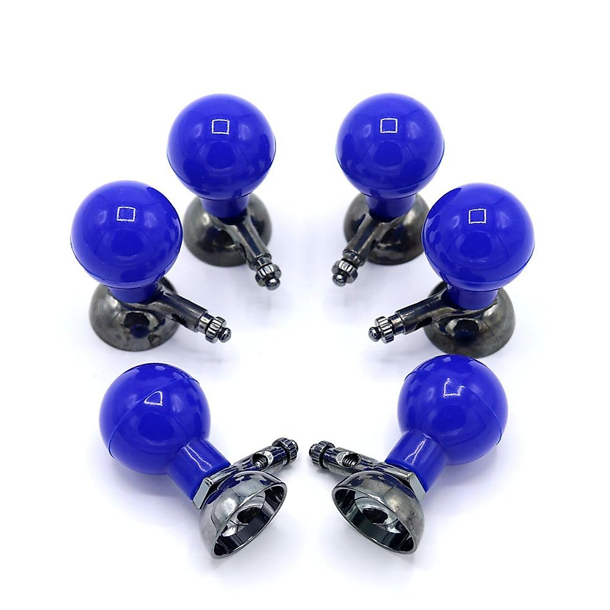 skmeditec 6PCS Universal Electrodes Pediatric Suction Bulb with Screw, Multi Function Ag/AgCl Adapter for 4MM Banana, 3MM DIN, Snap and Pinch Lead Wires