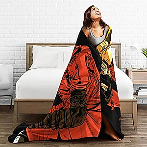 Trigun VASH The Stampede Soft Flannel Fleece Blanket Plush Fuzzy Throw Blankets for Bed Couch Living Room 60"x50"