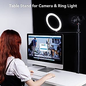 SmallRig Camera Desk Mount Table Stand with Magic Arm and 1/4" Ball Head, 13"-35.4" Adjustable Light Stand, Tabletop C Clamp for DSLR Camera, Ring Light, Live Streaming, Photo Video Shooting - 3992
