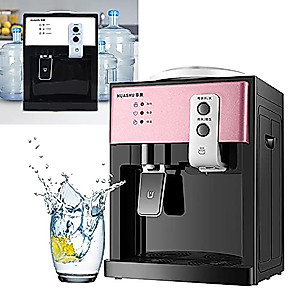Countertop Water Dispenser - Electric Hot and Cold Water Cooler Dispenser for Home Office Use 110V Hot/Cold Top Loading Countertop Water Cooler Dispenser (Rose Gold)