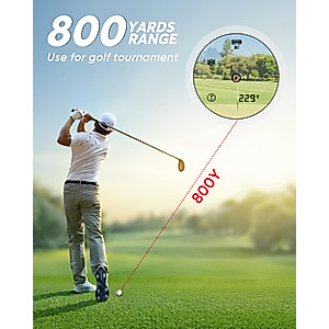 Wosports Golf Rangefinder, 800 Yards Laser Distance Finder with Slope, Flag-Lock with Vibration Distance/Speed/Angle Measurement, Upgraded Battery Cover