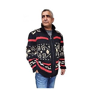 Big Lebowski Cardigan Sweaters for Men Handmade, The Dude Sweater The Big Lebowski Long Cardigan The Dude Sweater Big Lebowski Mens Cardigan Sweaters with Zip up The Dude Hand Knit Wool Cardigan