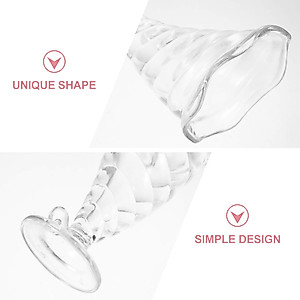 TOYANDONA Clear Container Footed Dessert Cup Crystal Tall Ice Cream Cup Clear Custard Cup Decorative Trifle Bowl for Parfait Sundae Fruit Snack Cocktail Condiment Serveware 340ml Clear Tumbler