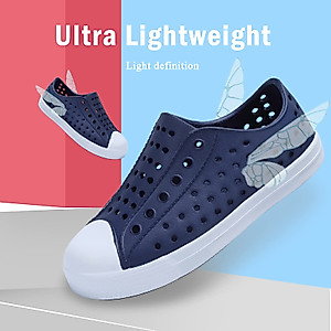 seannel Kids Water Shoes Slip-On Sneaker Lightweight Breathable Sandal Outdoor & Indoor-U821STLXS001-New Blue-30