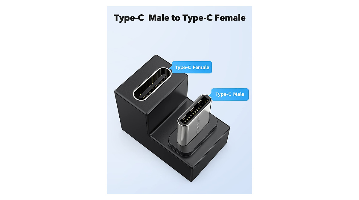 UPERFECT USB C U Shape Adapter, 360 Degree Angled USB 3.1 Type C (USB-C ...