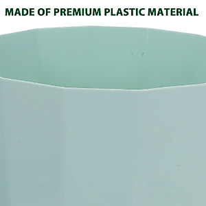 Zerodeko Plastic Trash Can, Open-Top, Green, 12-Inch Diameter, 6-Inch Height, 3.5-Gallon Capacity