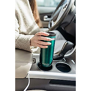 Cupture TWIST-TOP Vacuum-Insulated Stainless Steel Travel Mug, 16 oz, Emerald Green