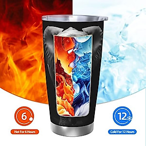 Groamaup 20oz Elephant Stainless Steel Insulated Tumbler with Lid and 3pcs Straw Sets, African Car Cup for Cold and Hot Drinks, Coffee Mug for Travel Office and Home Use