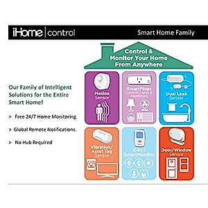 iHome iSB02 Battery Powered WI-FI Dual Leak Sensor, White