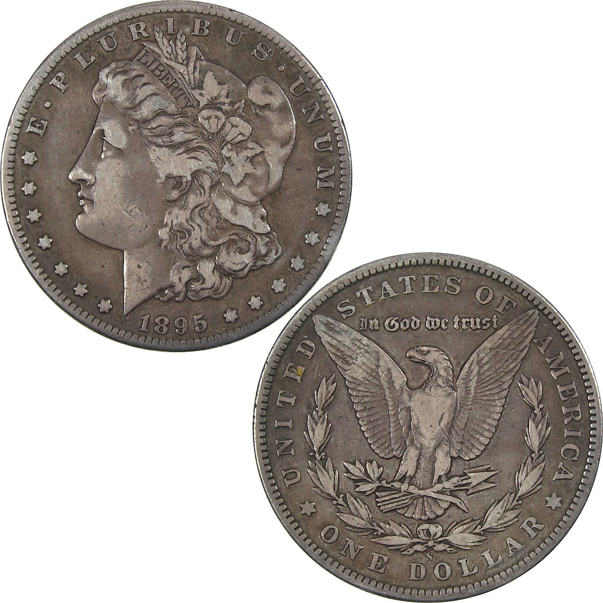 1895 S Morgan Dollar VF Very Fine 90% Silver $1 US Coin SKU:I3876