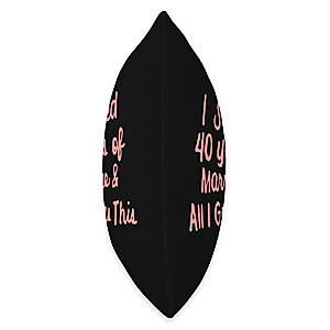 Happy 40th Wedding Ruby Anniversary Gifts Store Couple 40th Anniversary I Survived 40 Years of Marriage Throw Pillow, 18x18, Multicolor