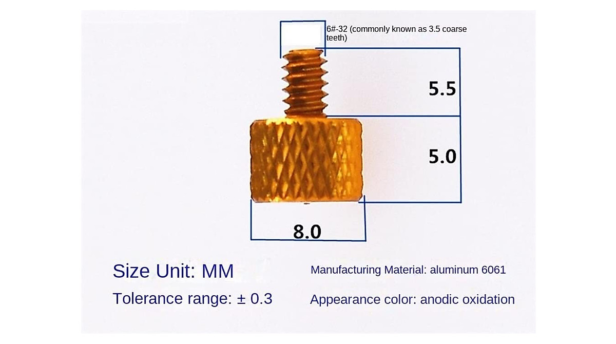 Aluminum Alloy Screw for Graphics Cards – Light Green
