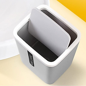 FEER Creative Mini Small Waste Bin Desktop Garbage Basket Home Table Plastic Office Supplies Trash Can Dustbin Sundries Barrel Box (Color : A, Size : 12.4 * 10.8 * 16cm)