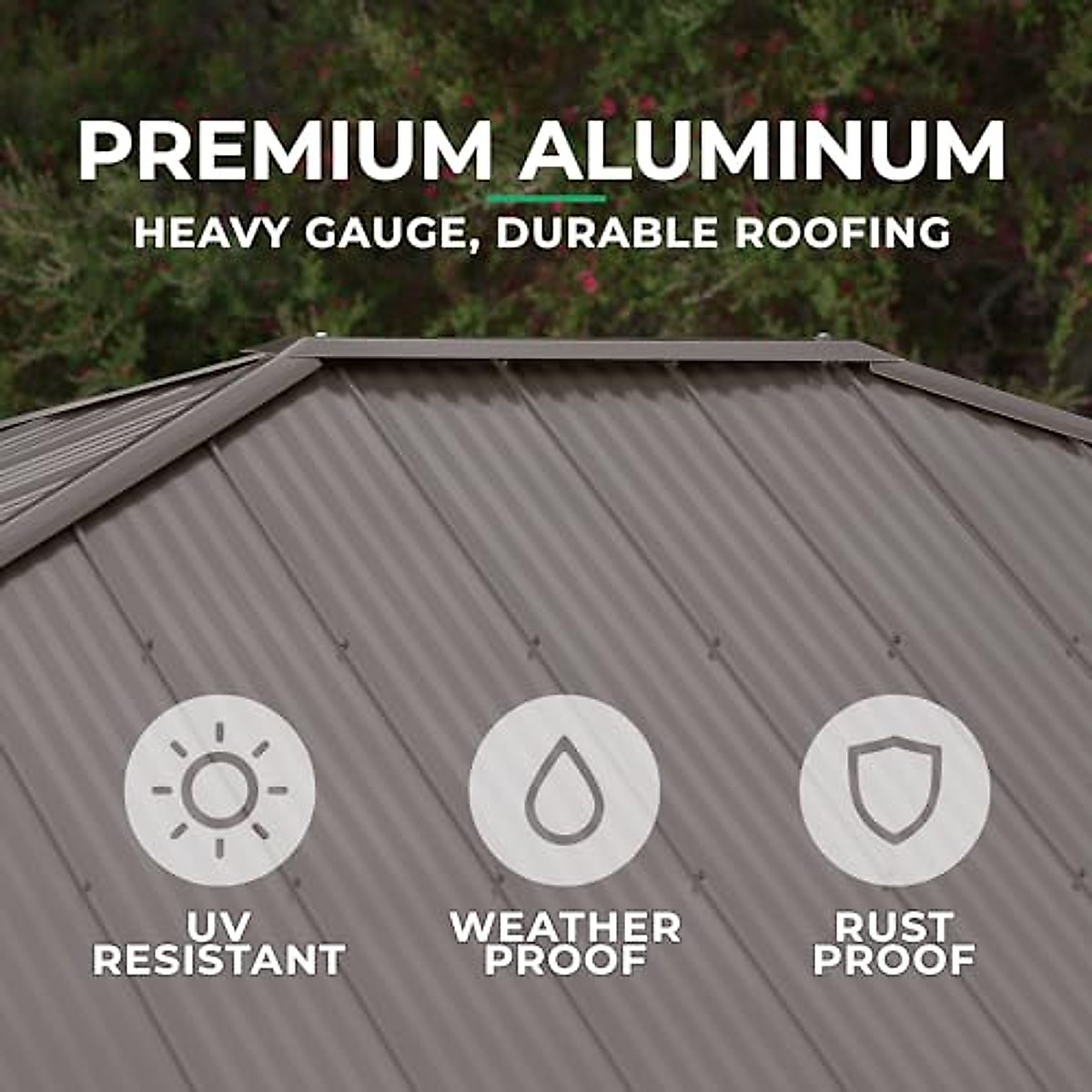 Yardistry 12' Meridian Octagon Cedar Gazebo with Aluminum Roof for Patios, Decks, Garden, Backyard, Durable