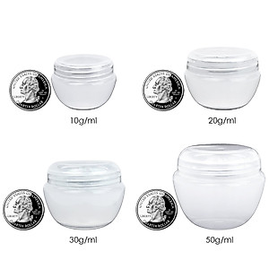 Beauticom 10G/10ML Frosted Container Jars with Inner Liner for Scrubs, Oils, Salves, Creams, Lotions, Makeup Cosmetics, Nail Accessories, Beauty Aids - BPA Free (6 Pieces, LIGHT Purple)