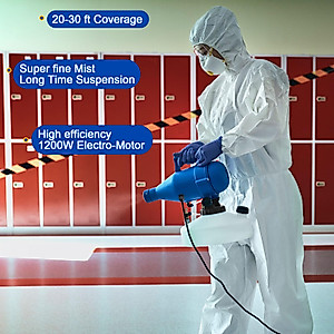 2 Pcs 4.5L (1.2 Gallon) Electric ULV Portable Fogger Sprayer Machine Capacity Fogger Machine Mist Cold Fogger Spraying Distance 30 ft for Home School Yard