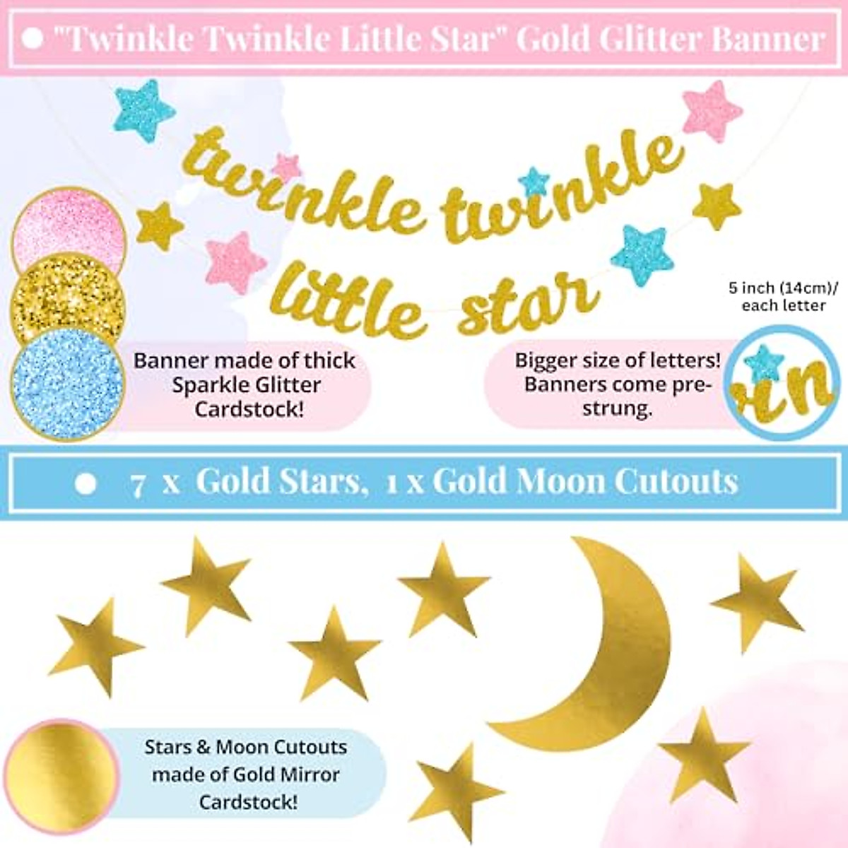 191 PC Twinkle Twinkle Little Star Gender Reveal Decorations - Includes Gender Reveal Balloon Arch Garland & GIRL BOY Balloon Boxes & Gender Reveal Balloon and More – Gender Reveal Ideas
