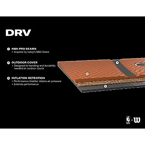 WILSON NBA DRV Series Basketball - DRV, Brown, Size 7 - 29.5"