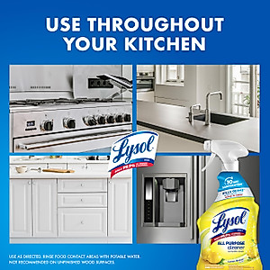 Lysol All Purpose Cleaner Spray, Multi-Purpose Disinfecting Spray, Kitchen & Bathroom Cleaner, Lemon Breeze Scent, 32 Fl Oz