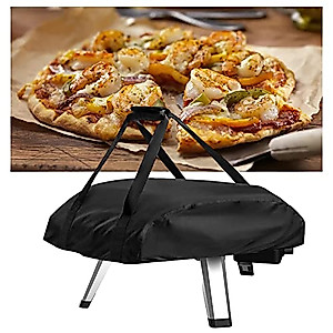 PETSOLA 16 Outdoor Oven Cover with 2 Webbing Attachment Dustproof Protective Oxford Fabric Portable for Outside Camping Indoor Garden, 30x23.5x8.5 inch