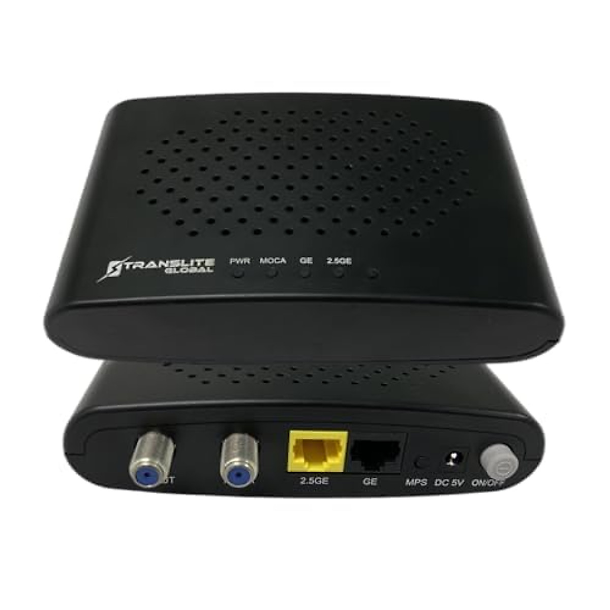 Translite Global MoCA 2.5 with 2 Ethernet Ports - Ethernet Over Coaxial Adapter | 1 x 2.5 Gbps Ethernet Port + 1 x 1 Gbps Ethernet Port | Model: TL-MC85