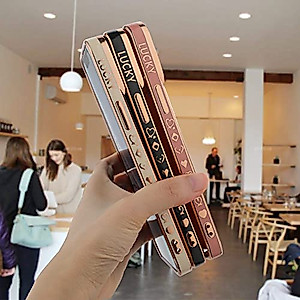 Bonoma Compatible with iPhone 14 Plus Case Love Letter Graphic Plating Electroplate Luxury Elegant Case Camera Protector Soft TPU Shockproof Protective Back Cover iPhone 14 Plus Case -Black