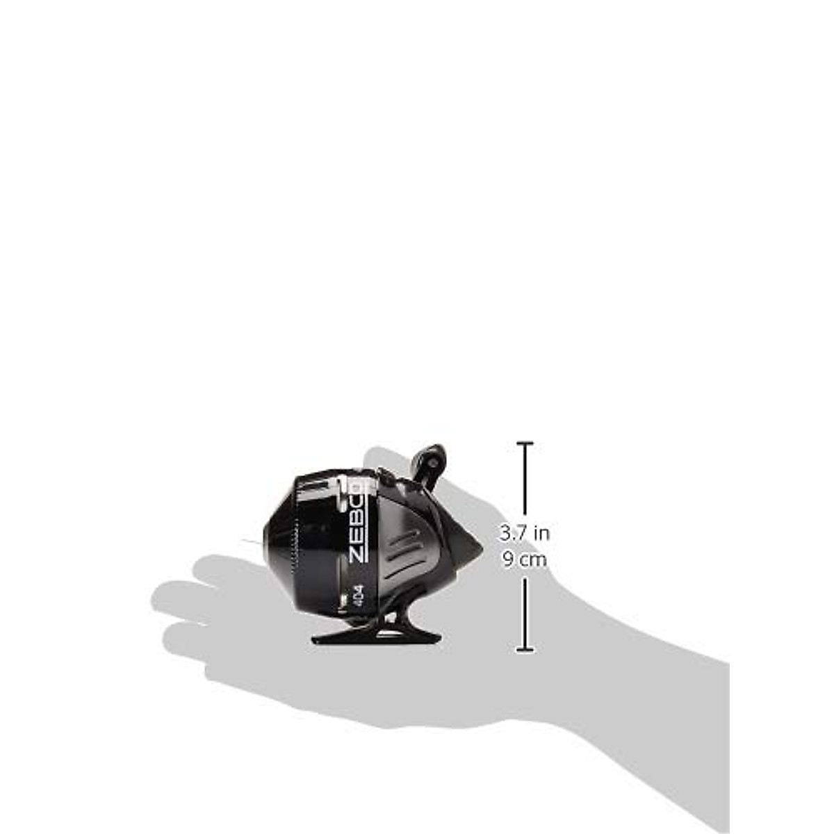 Zebco 404 Spincast Fishing Reel, Size 40 Reel, Right-Hand Retrieve, Built-in Bite Alert, Durable All-Metal Gears, Stainless Steel Pick-up Pin, Pre-Spooled with 15-Pound Zebco Fishing Line, Black