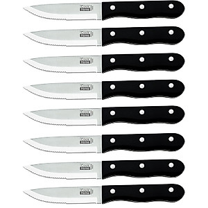 Cook N Home 8-Piece Steak House Style Steak Knife Set, Stainless Steel