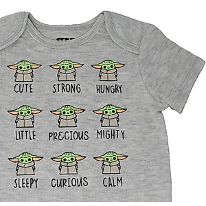 STAR WARS Baby Yoda Newborn Baby Boys 2 Pack Short Sleeve Baby Bodysuits Blue/White 3-6 Months