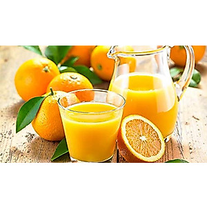 Kasmoire Citrus Lemon Orange Juicer, Manual Hand Squeezer with Built-in Measuring Cup and Strainer, 8OZ, Yellow