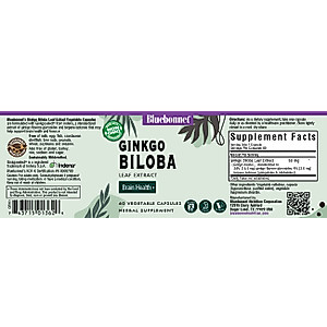 BlueBonnet Ginkgo Biloba Leaf Extract Supplement, 60 Count