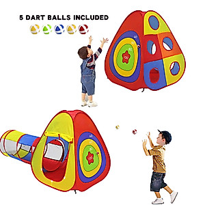 Yoobe Kids Play Tents Jungle Gym w/Pop Up Tents, Tunnels, and Basketball Pit for Boys, Girls, Babies, and Toddlers with Carrying Case for Indoor & Outdoor Use (5 in 1)