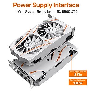 PELADN AMD Radeon RX 5500XT 8G GDDR6 Dual-Fan Edition HDMI DisplayPort Gaming Graphics Card