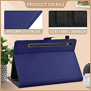 DETUOSI Leather Case for Samsung Galaxy Tab S9 11"/ S9 FE 10.9" (Wi-Fi/ 5G) 2023 Android Tablet with S Pen Holder + Silicone Back + Auto Sleep/Wake + Magnetic Closure Slim Folio Protective Book Cover